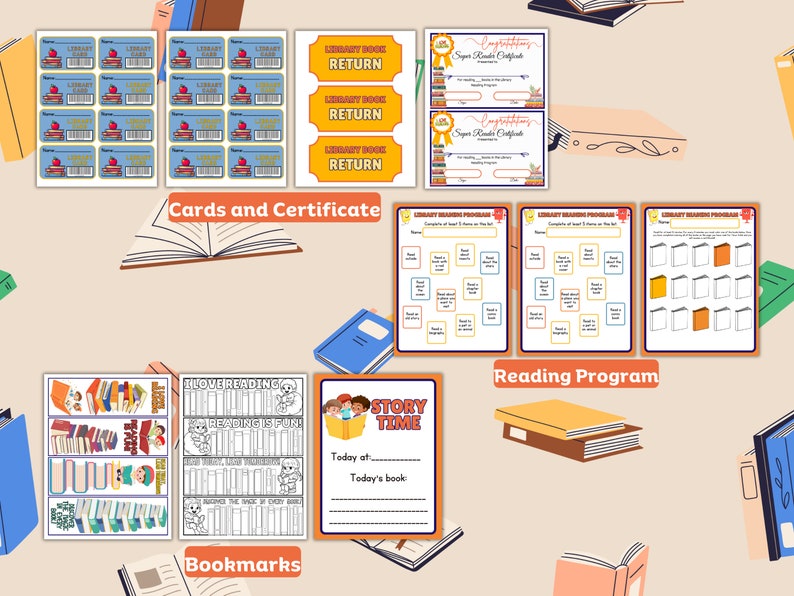 Kid's Library Pretend Dramatic Play Printable - Etsy