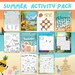 Summer Kids Games and Calendar, INSTANT DOWLOAD, Printable, Summer Fun ...