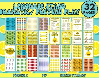 Lemonade Stand Dramatic Play Printable, Summer Pretend Play ...