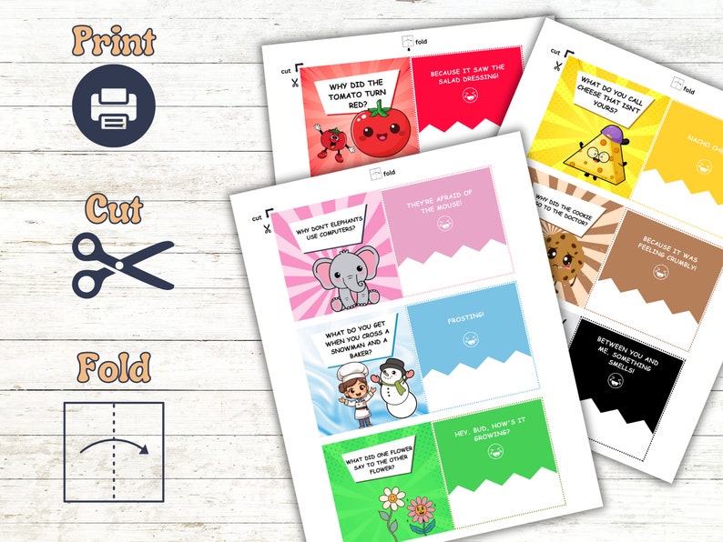 Kids Joke Cards, Funny Joke Cards, Lunch Box Joke Cards, Kid Games ...