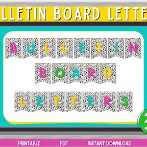 Colorful Cheetah Alphabet Letters for Bulletin Board, Leopard Print ...