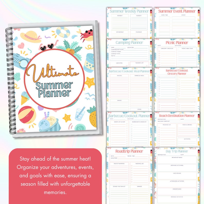 Ultimate Summer Fun Printable Planner, INSTANT DOWNLOAD - Etsy