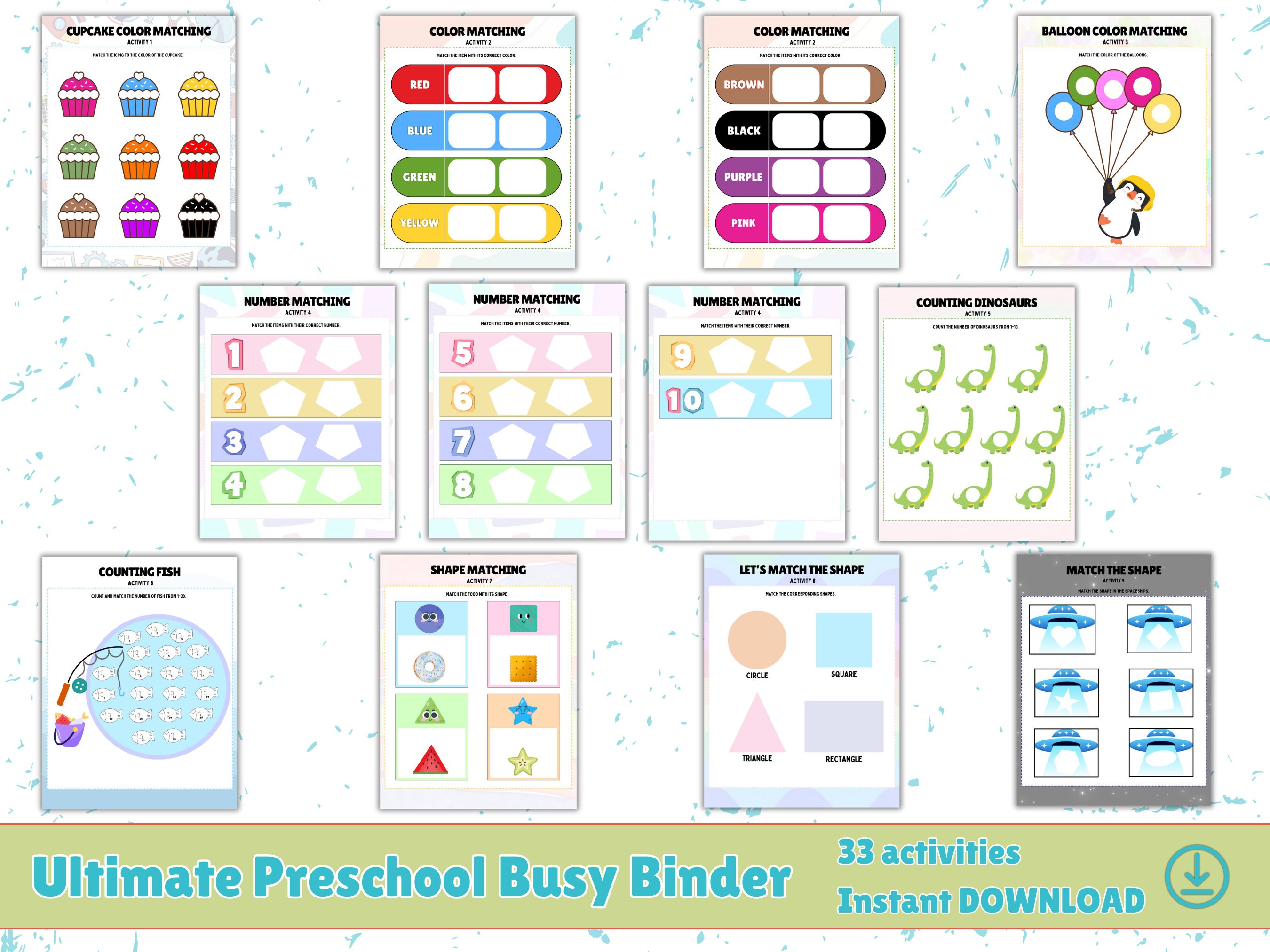 Preschool Busy Binder INSTANT DOWNLOAD Printable - Etsy