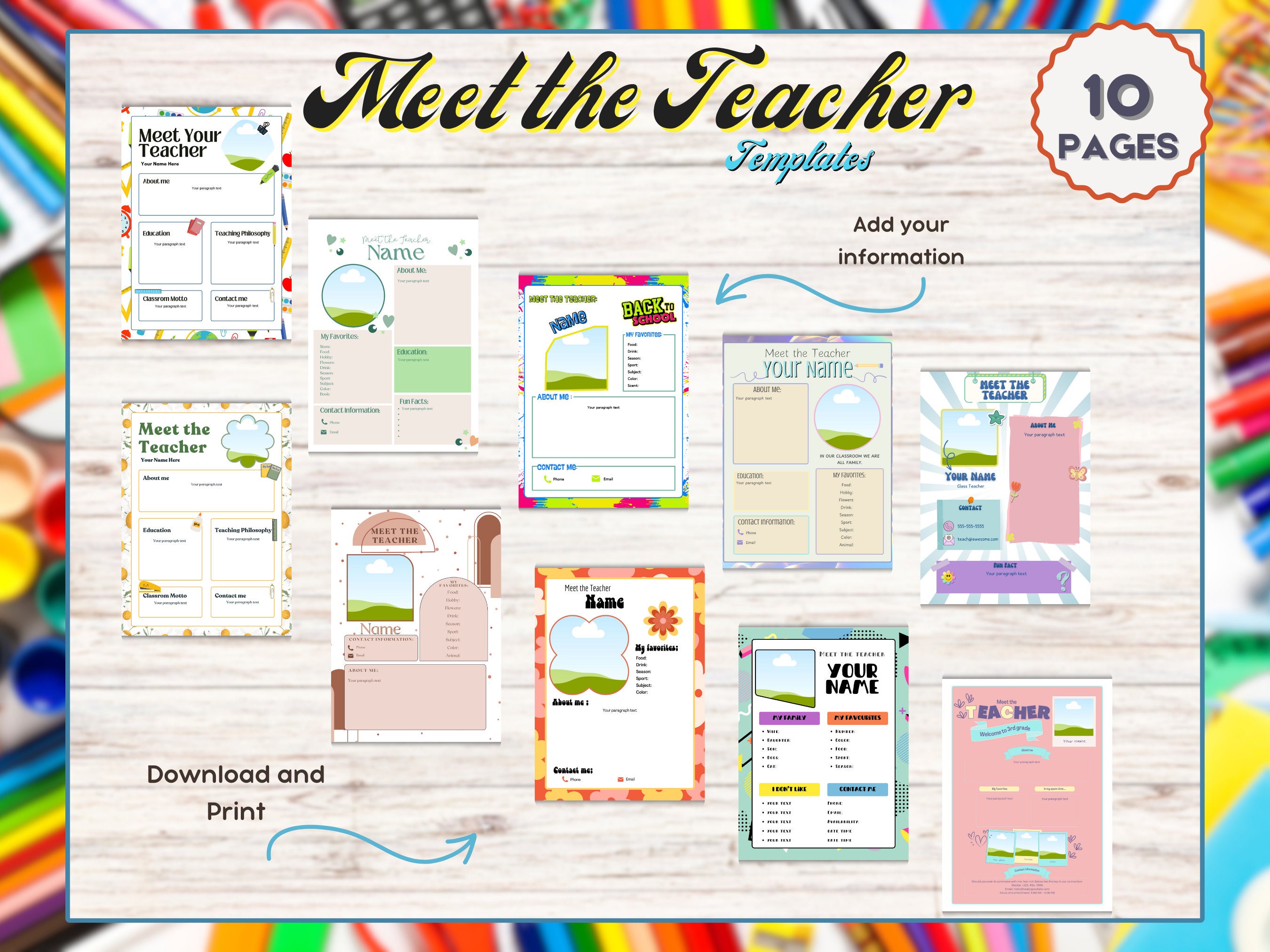 Editable Meet the Teacher Template: Back to School Canva Newsletter ...