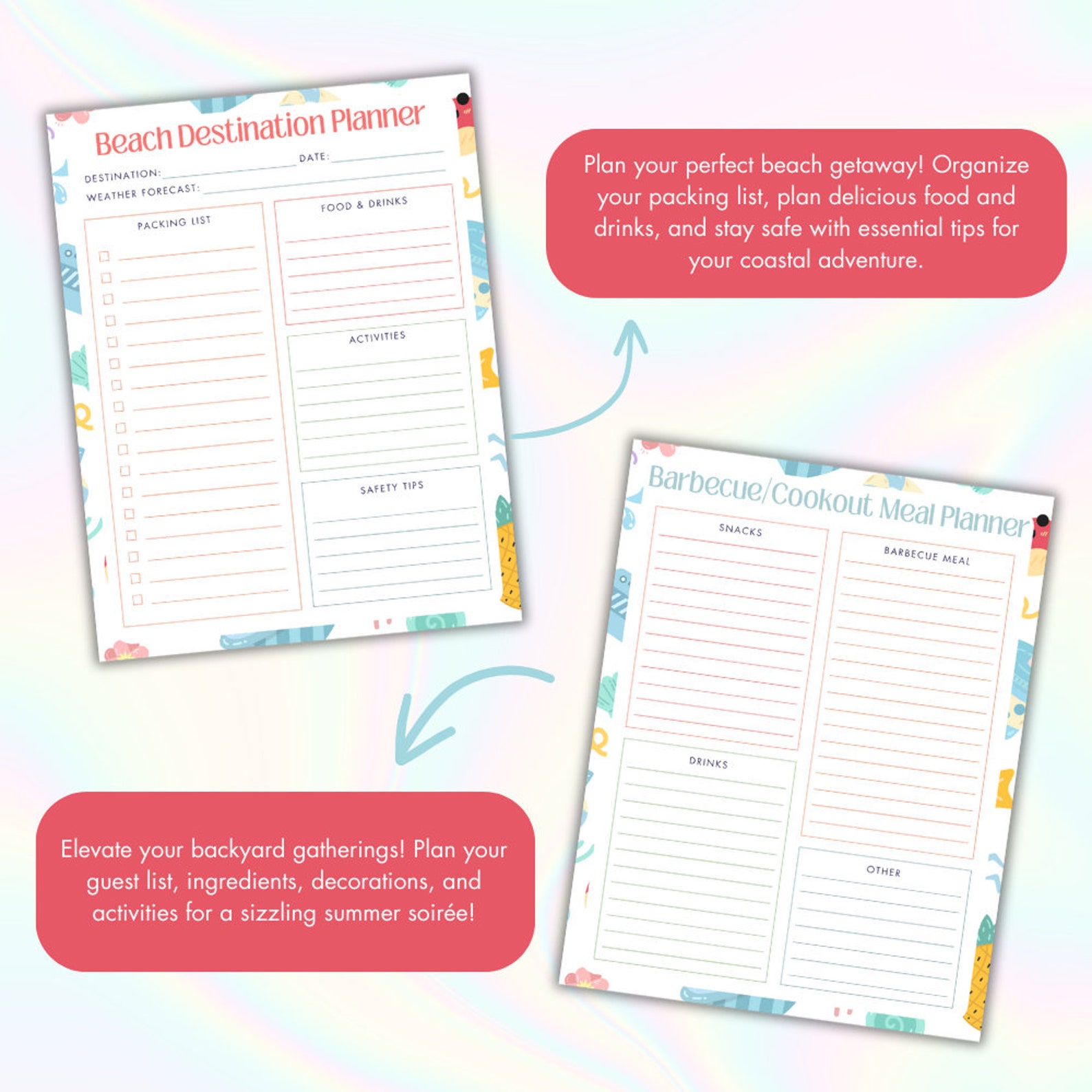 Ultimate Summer Fun Printable Planner, INSTANT DOWNLOAD - Etsy