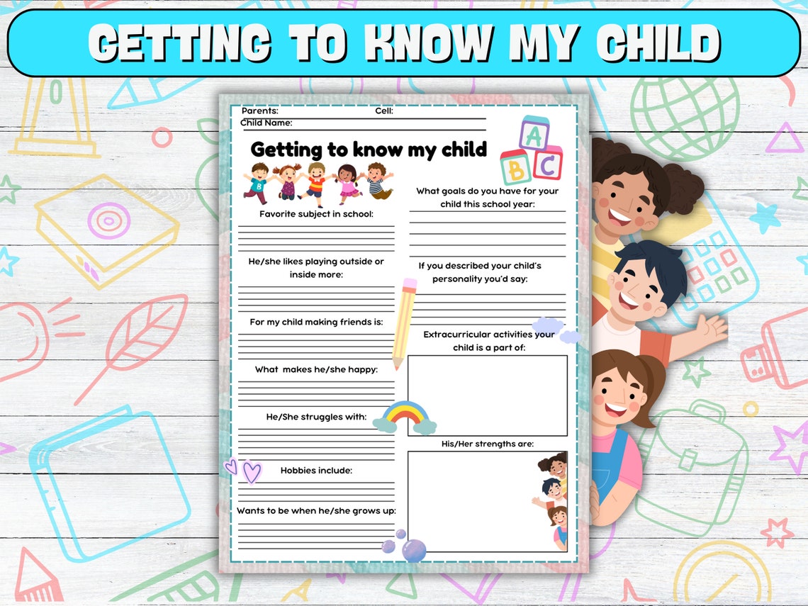 Back to School Parent Survey: Get to Know Your Child (printable) - Etsy