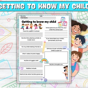 Back to School Parent Survey: Get to Know Your Child (printable) - Etsy
