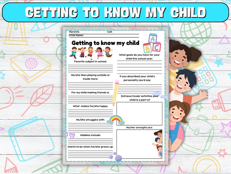 Get to Know My Child, Beginning of Year Parent Survey, Parent ...