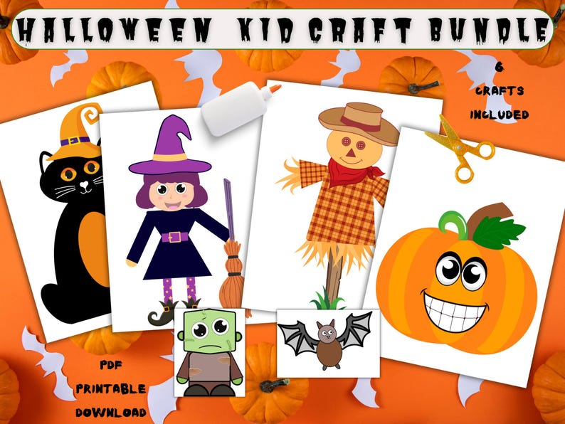 Halloween Build a Character Kids Craft, Printable Halloween Craft ...