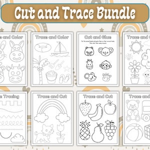 Cut and Trace Printable Bundle, Alphabet Letter Trace, Homeschool ...