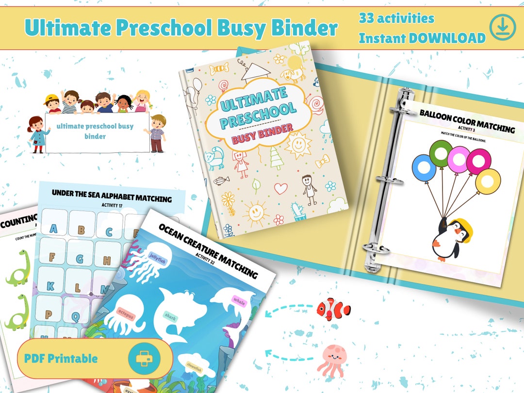Preschool Busy Binder INSTANT DOWNLOAD Printable - Etsy