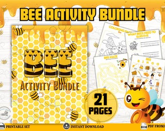 Honey Bee Printable Worksheets, Worksheets for Preschool, Kindergarten ...