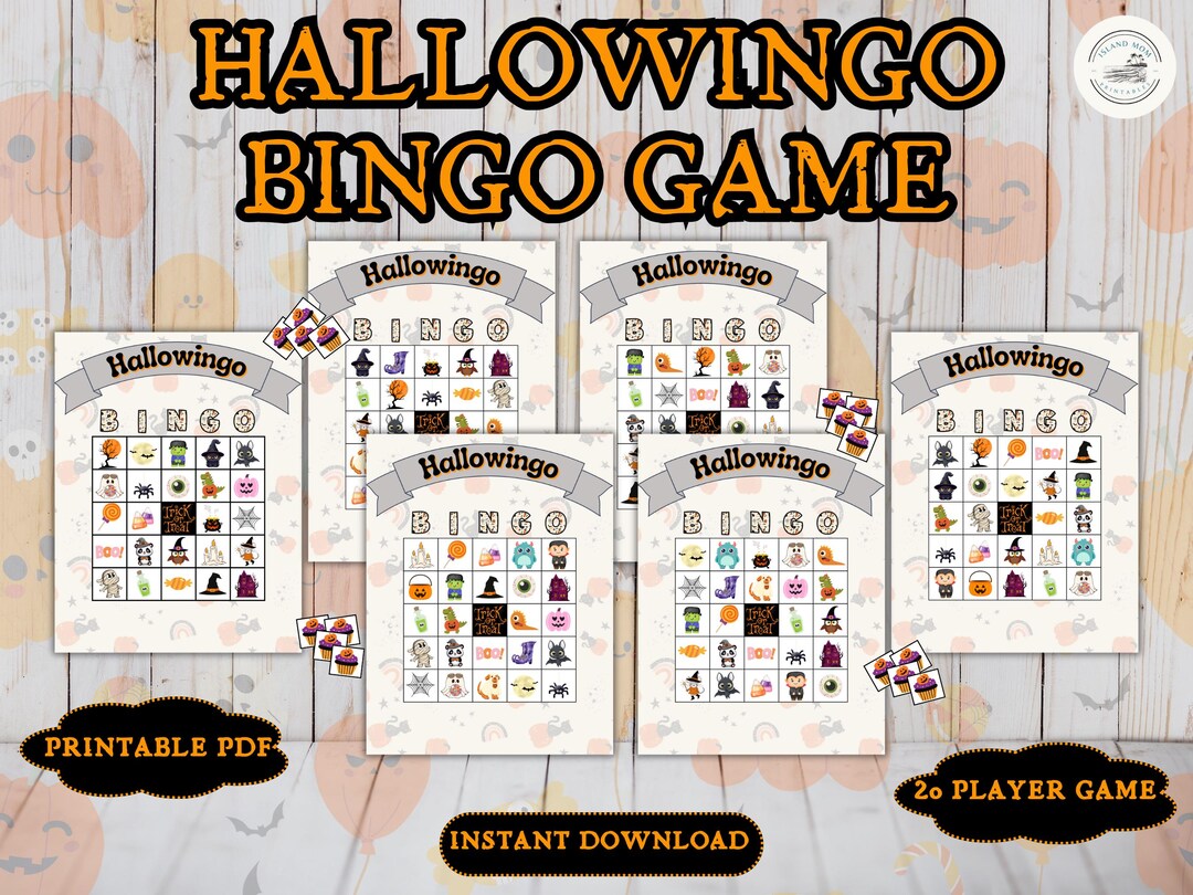 Halloween Bingo Game for Kids: Hallowingo Party Activity (instant ...