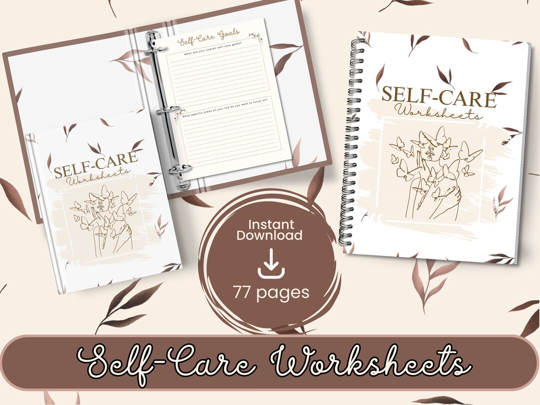 Planilha de autocuidado, calendário, planejador de diário, DOWNLOAD ...