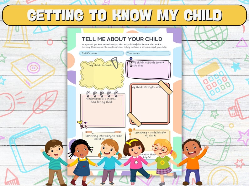 Back to School Parent Survey: Get to Know Your Child (printable) - Etsy