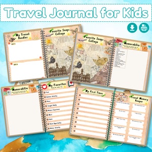 Kids Printable Summer Travel Journal - Etsy