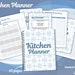 Printable Kitchen Planner: Meal Planning, Grocery List, Recipes ...