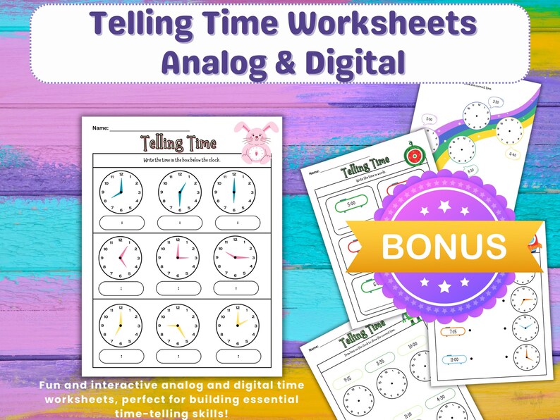 Hojas de trabajo imprimibles para niños sobre números, suma, resta y cómo decir la hora, hojas ...