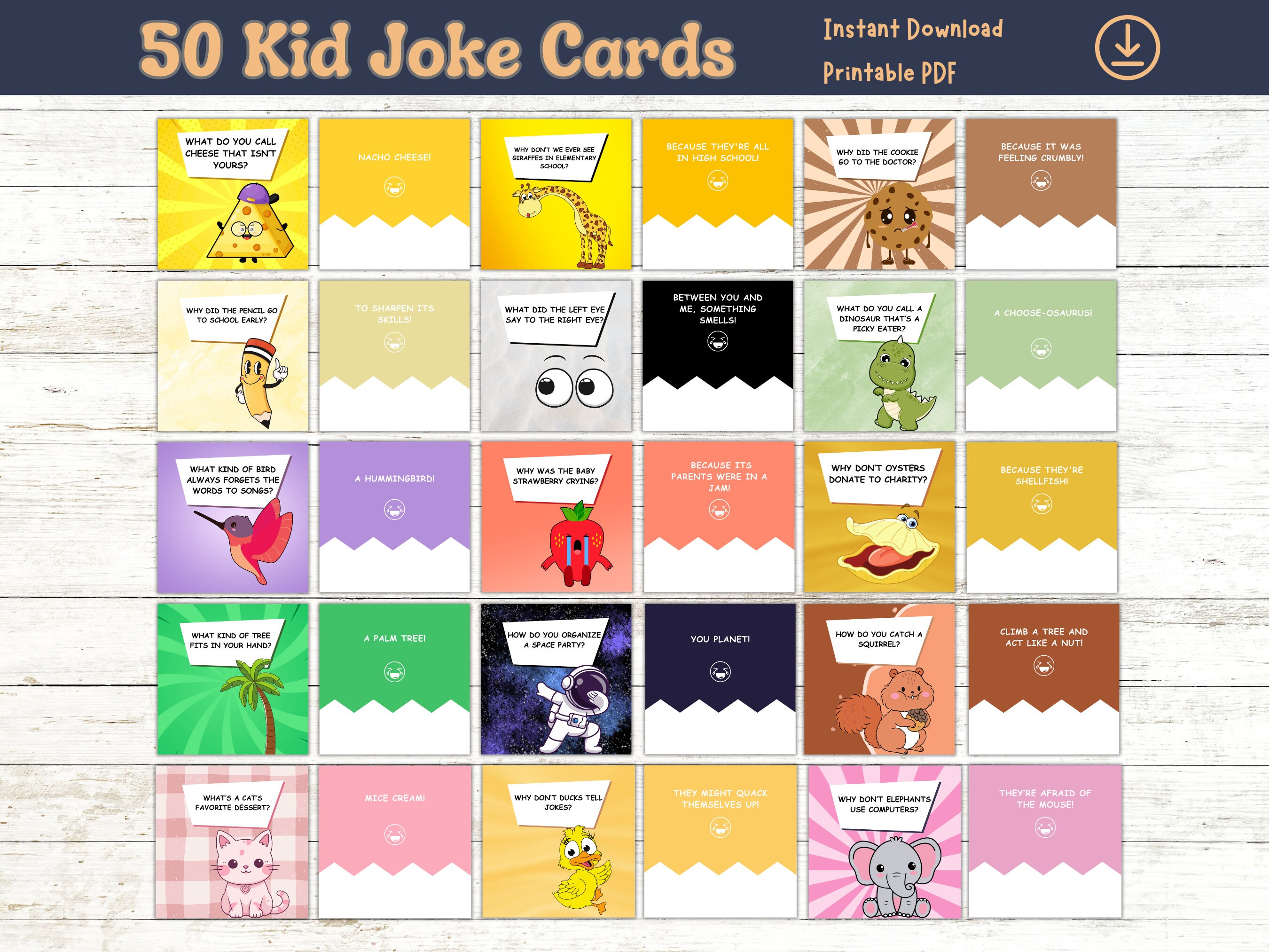Kids Joke Cards, Funny Joke Cards, Lunch Box Joke Cards, Kid Games ...