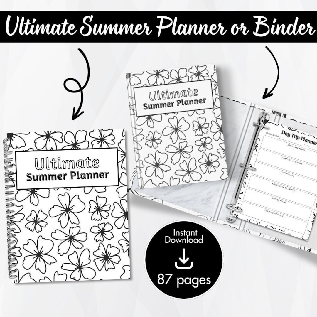 Ultimate Summer Printable Planner, INSTANT DOWNLOAD - Etsy
