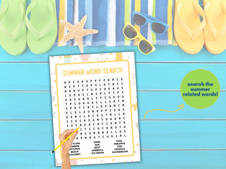 Summer Games for Kids, Printable Maze, Word Search and I Spy Game ...