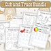 Cut and Trace Printable Bundle, Alphabet Letter Trace, Homeschool ...