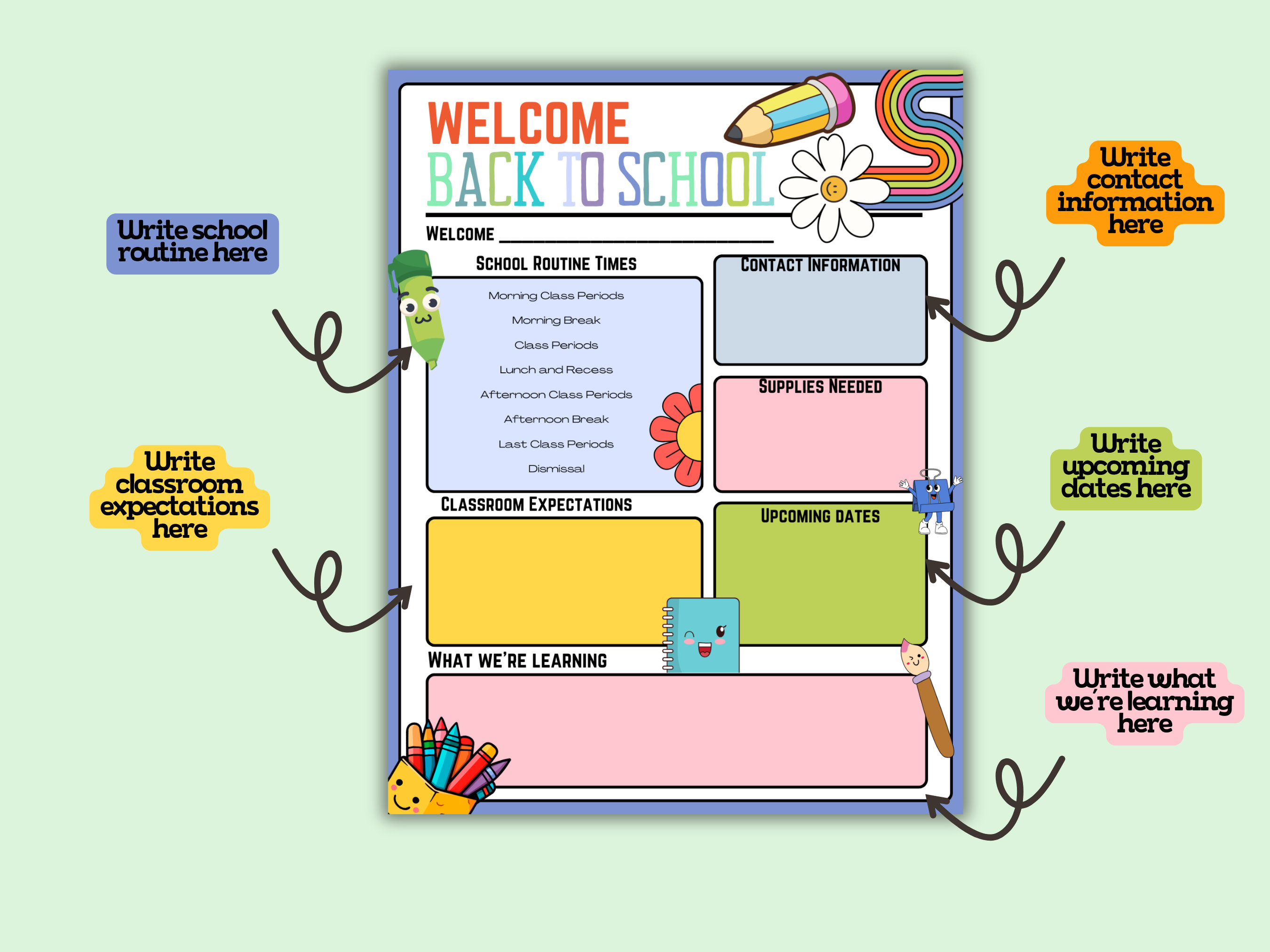 Editable Back to School Newsletter, Back to School Template, School ...