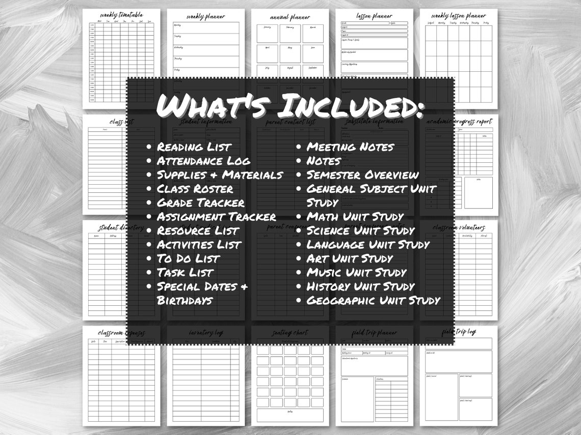 Printable Teacher Planner Bundle: 98-page Lesson Plan, Calendar ...