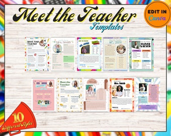 Meet the Teacher Retro Template Editable Back to School - Etsy