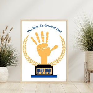 Father’s Day Handprint, Father’s Day Gift, Father's Day Kids Activity ...