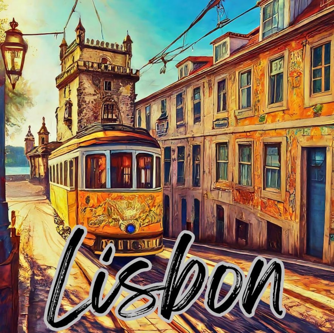 Lisbon Portugal Sticker – Tile & Tram, Travel Vinyl Decal - Etsy