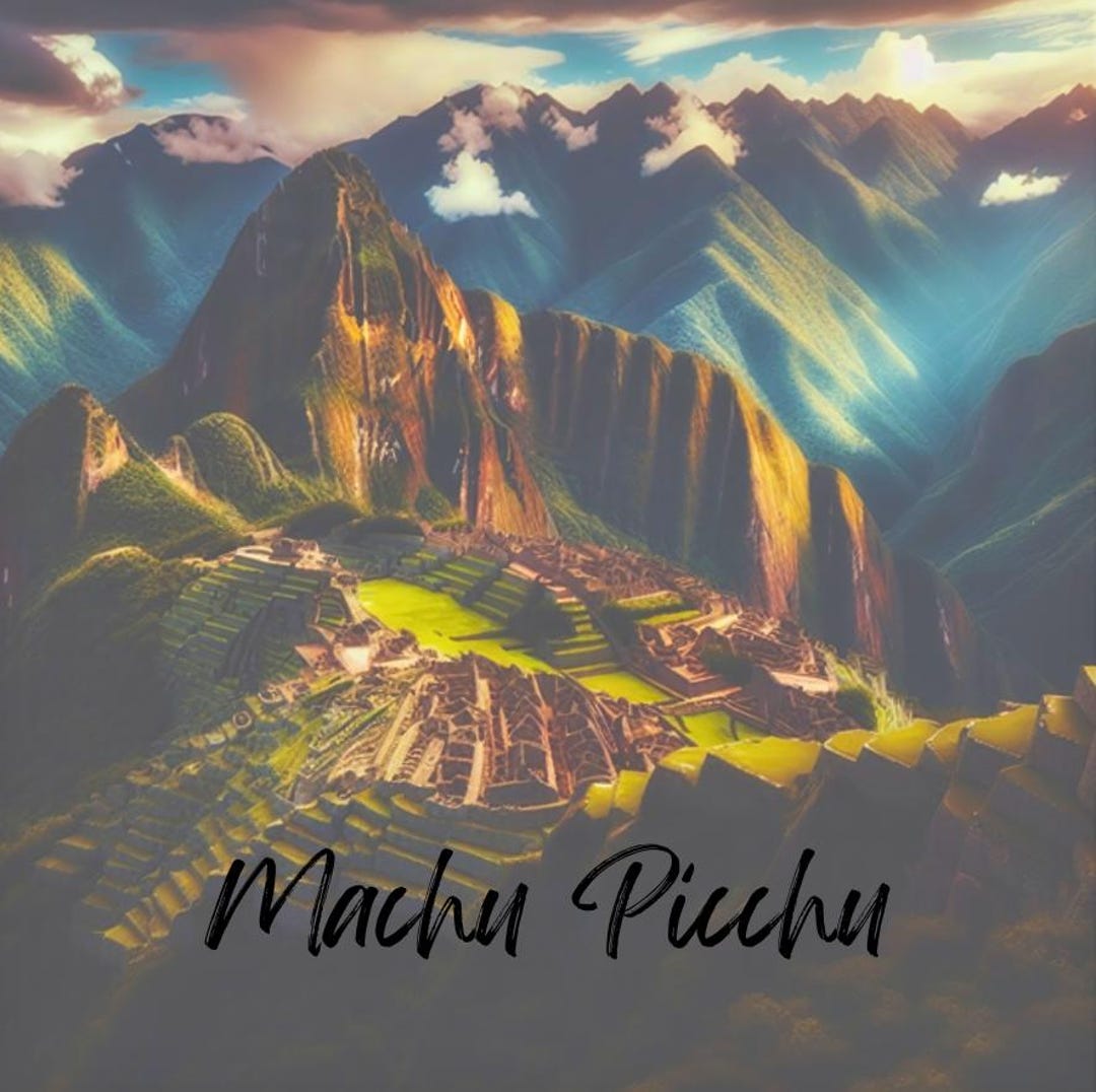 Machu Picchu Vinyl Sticker - Ancient Wonder, Travel Decal - Etsy