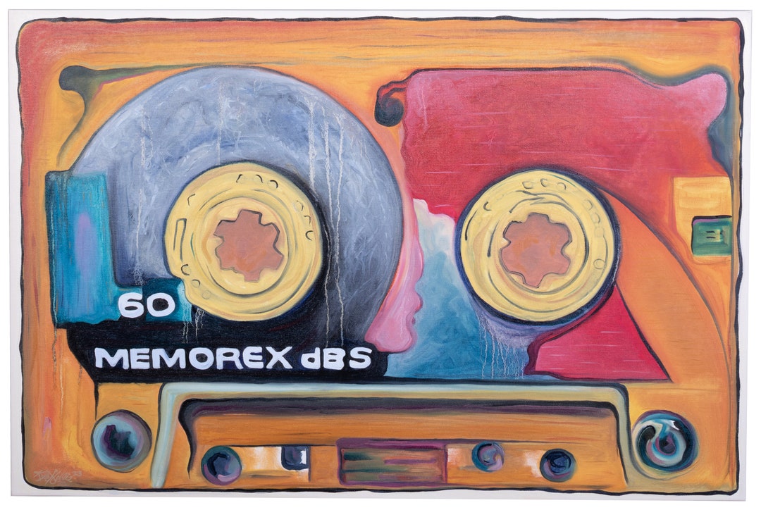 Cassette Tape Memorex Original Oil Painting Digital Print - Etsy