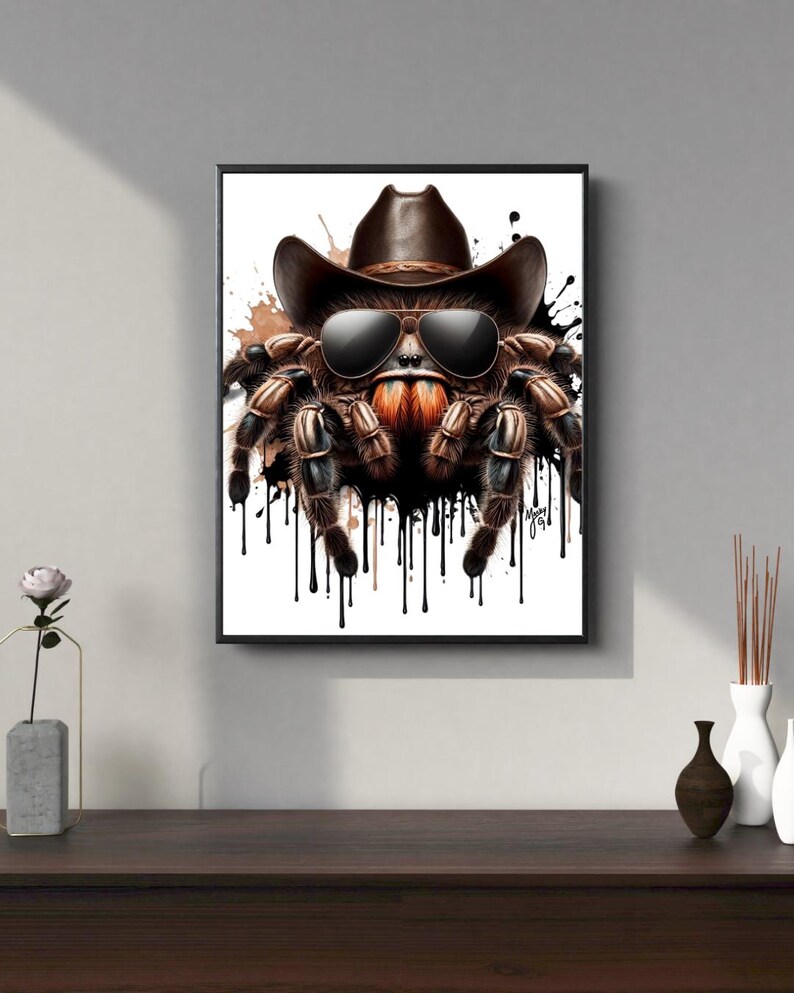 Cowboy Tarantula Wall Art | Western Spider With Swagger | Digital ...