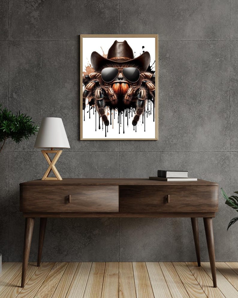 Cowboy Tarantula Wall Art | Western Spider With Swagger | Digital ...