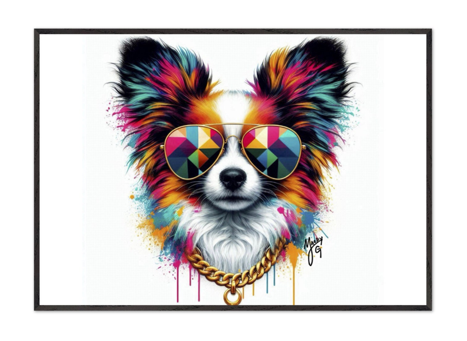 Posh Papillon Spray Paint Pop Art Pet Portrait Digital Download - Etsy
