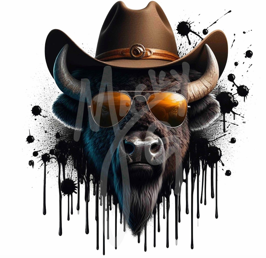 Wild West Cowboy Bison Digital Download for Printable Wall Art - Etsy
