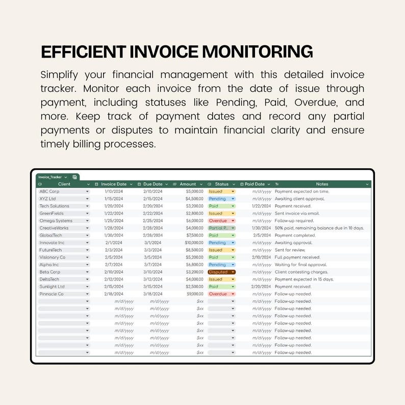 Client Tracker Google Sheet Spreadsheet CRM Template Small Business ...