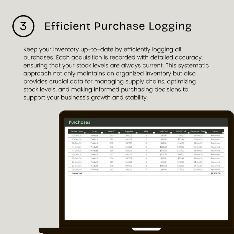 Inventory Tracker Excel Spreadsheet | Small Business Storage Management ...
