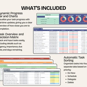 Task Priority Tracker Eisenhower Matrix Google Sheets Urgent Important ...