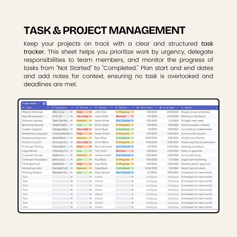 Client Tracker Google Sheet Spreadsheet CRM Template Small Business ...