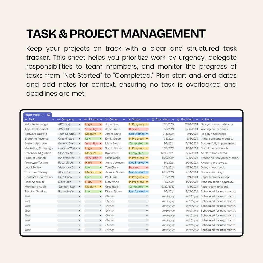 Crm Excel Template Client Tracker Spreadsheet Customer Relationship