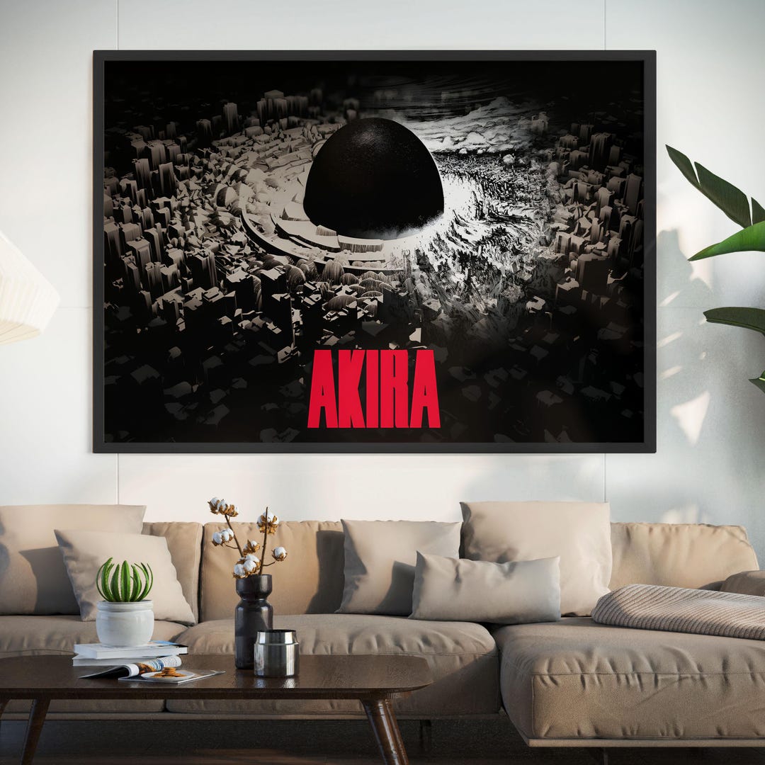Akira Anime Poster Print, Shotaro Kaneda Retro Minimalist Manga Art ...