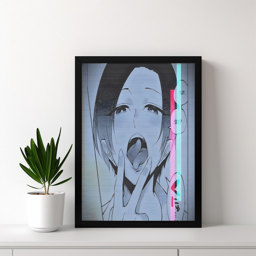 Creepy Anime Girl Fine Art Print inspired Colorful Poster-anime ...