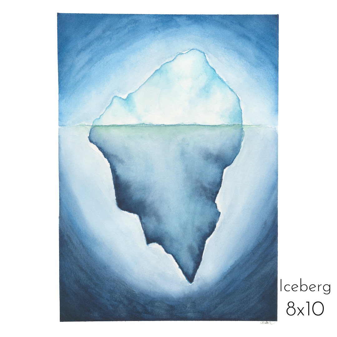 Iceberg Watercolour Print - Etsy