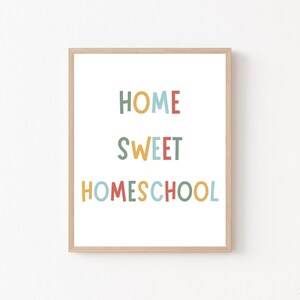 Home Sweet Homeschool Sign Wall Art for Homeschool Classroom Homeschool ...