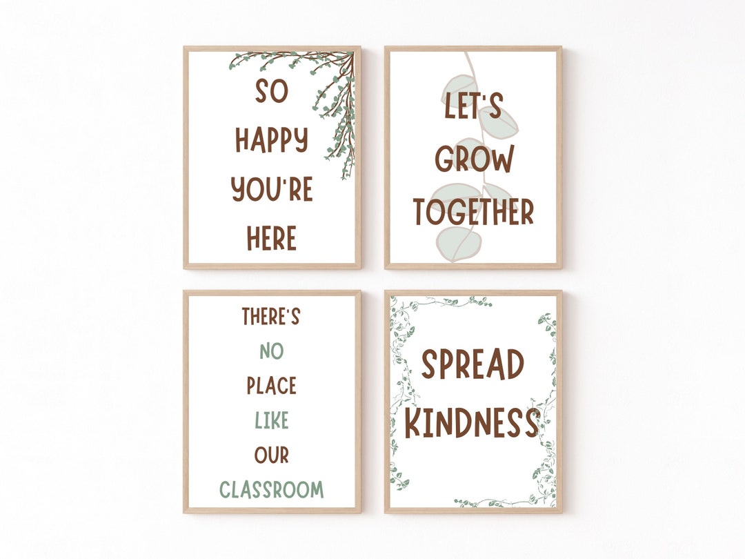 Boho Classroom Poster Bundle Wall Art for Teacher Elementary School ...