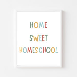 Home Sweet Homeschool Sign Wall Art for Homeschool Classroom Homeschool ...