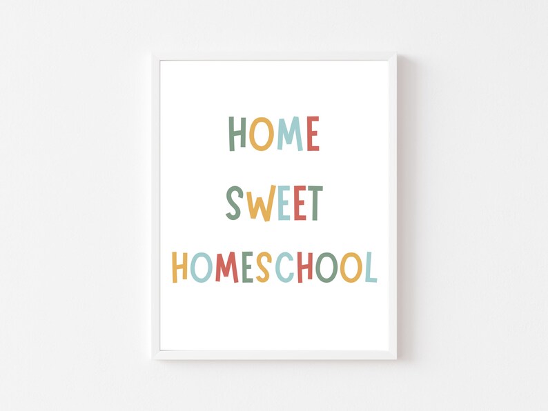 Home Sweet Homeschool Sign Wall Art for Homeschool Classroom Homeschool ...