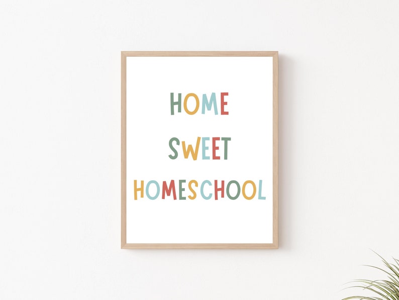 Home Sweet Homeschool Sign Wall Art for Homeschool Classroom Homeschool ...